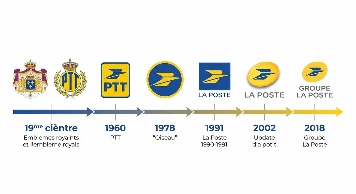 L'évolution du logo La Poste - nava Design