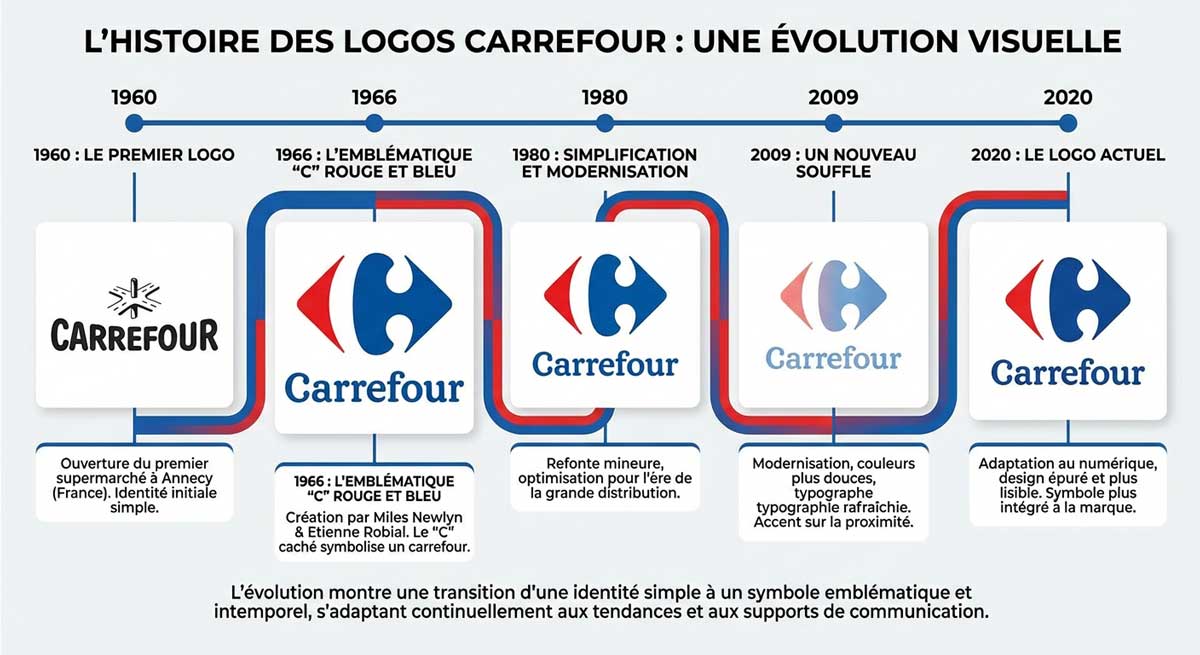 L'évolution du logo Carrefour - nava Design